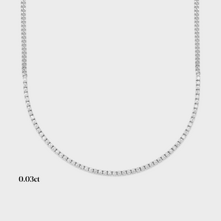 Chelsea Chain Tennis Necklace - The Clear Cut Collection