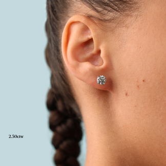 Classic Diamond Studs - The Clear Cut Collection