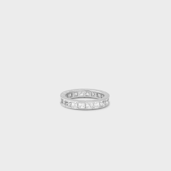 Half Bezel Set Asscher Band - The Clear Cut Collection