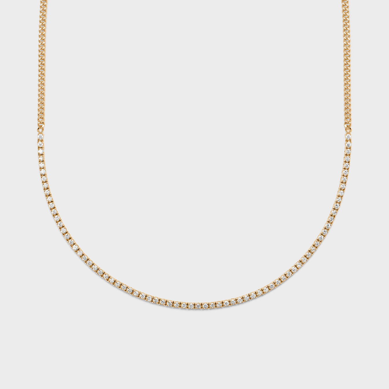Chelsea Chain Tennis Necklace - The Clear Cut Collection