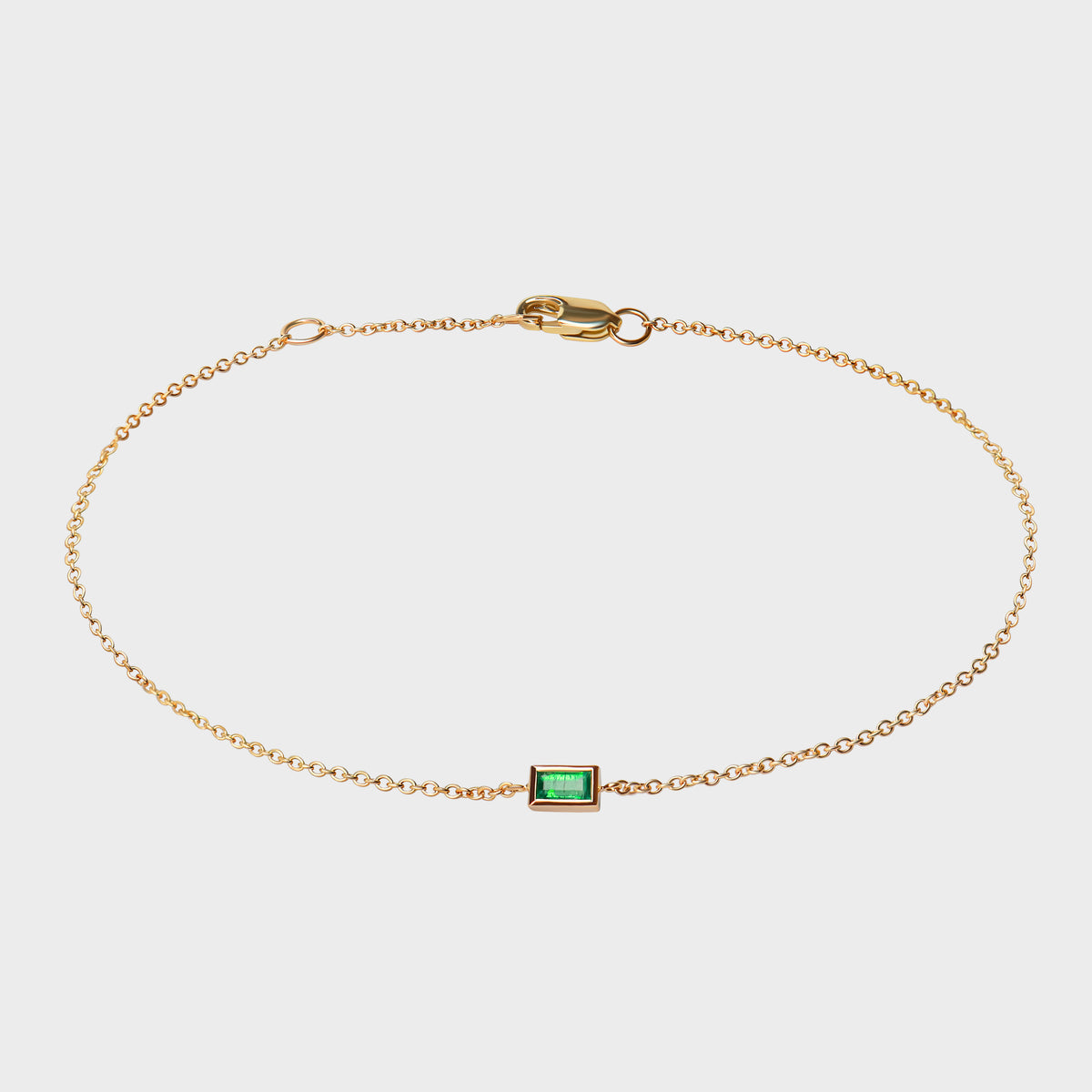 Gemstone Baguette Bezel Bracelet - The Clear Cut Collection