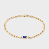 Gemstone Emerald Cut Chelsea Chain Bracelet - The Clear Cut Collection